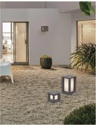 NV 9739351 Venkovní sloupkové svítidlo CASTRO šedý pískovec a akryl E27 1x12W bez žárovky 100-240V IP65 - NOVA LUCE