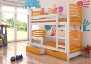ADRK Furniture Patrová postel pro dvě osoby s matracemi OSUNA