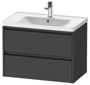 Duravit Ketho.2 - Umyvadlová skříňka 55x78x46 cm, 2 zásuvky, grafit mat K25283049490000