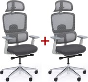 Kancelářská židle WILMOT MF 1+1 ZDARMA, šedý rám, šedá