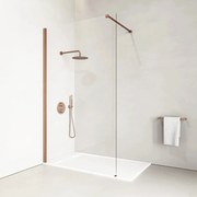 Walk-in Rose Gold sprchová stěna 80, 200cm, 8mm