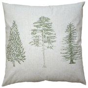 Béžový povlak na polštář se stromky Natural Pine Trees - 45*45 cm