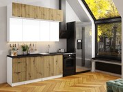 Kuchyňská linka WALOS 180cm Dub artisan + bílá