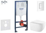 Grohe Rapid SL - Set předstěnové instalace, klozetu Gaia sedátka softclose, tlačítko Skate Cosmopolitan, alpská bílá SANI11BA3102