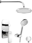 Aqualine Daphne - Sprchový set s baterií pod omítku, pro 2 spotřebiče, 2 proudy, chrom DH943