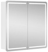 Riva Zrcadlová skříňka s LED osvětlením Luciana, 72 × 70 × 18 cm, bílá
