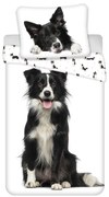 3D Bavlněné povlečení BORDER COLLIE bílé, 100% bavlna Rozměr povlečení: 70 x 90 cm | 140 x 200 cm
