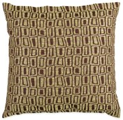 SCANquilt povlak SOFA obdelníčky hnědokhaki 45 x 45 cm