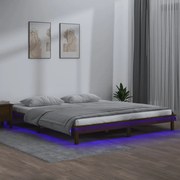 Rám postele s LED medový 120x190 cm Small Double masivní dřevo
