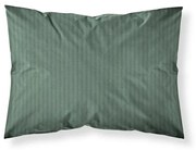 Detexpol 70x80 olivově zelený jednobarevný pruhovaný damaškový povlak na polštář 1 cm Pure