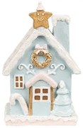 Modrá svítící perníková chaloupka Gingerbread House - 9*8*15 cm