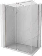 Mexen Velar, sprchový kout s posuvnými dveřmi 130 x 70 cm, 8mm čiré sklo, broušená ocel, 871-130-070-01-97