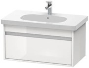 Duravit Ketho - Umyvadlová skříňka 41x80x46 cm, 1 zásuvka, lesklá bílá KT666702222