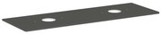 Hansgrohe Xelu Q - Deska pod umyvadlo 156x55 cm, 2 výřezy, matná šedá 54119910