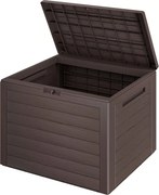 Úložný box WOODEBOX, 190L, 78x44x55cm, tmavě hnědá Prosperplast