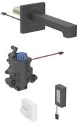 Geberit Brenta - Termostatická elektronická umyvadlová baterie pod omítku, bateriové napájení, easy to clean, matná černá 116.298.14.1