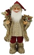 Dekorace Santa Claus Krémově-bordový 60cm