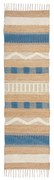 Ručně tkaný běhoun s příměsí juty v modro-přírodní barvě 60x230 cm Medina Jute – Flair Rugs