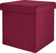 Skládací taburet Blush Bordeaux 38 cm x 38 cm x 38 cm burgundská červená