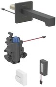 Geberit Brenta - Termostatická elektronická umyvadlová baterie pod omítku, bateriové napájení, easy to clean, matná černá 116.278.14.1