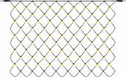 Hobby Line LED světelná síť, 200 × 150 cm, teple bílá, 90 diod, tmavě zelený kabel, IP44, prodlužovací