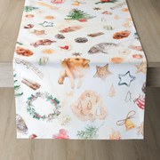 Ubrus Veba GARBO tisk Tradice českých Vánoc Velikost: 40x120 cm