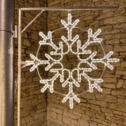 Easy Fix 2D LED světelná vločka X, Ø 85 cm, teple bílá, závěsný, 3D tisk