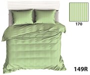 KARO Bavlněný povlak na polštář 40x40 R149 pruhovaný celadon bílý