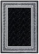 Dywany Łuszczów, Kusový koberec Gloss 2813 87 greek black/grey, 280x370, černobílá, chodba / předsíň