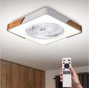 Brilagi-LED Stmív. svítidlo s ventilátorem LED/30W/230V 3000-6500K bílá/dub + DO