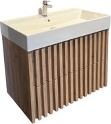 Koupelnová skříňka s umyvadlem SAT Delano 60x56x46 cm dub mat DELANO60ZDSAT
