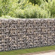 Gabionová zeď s víky pozinkovaná ocel 300 x 30 x 100 cm 147821