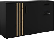 Komoda, 3D1S, černá/dub artisan, TOLIS TYP 2