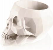 Skull Low-Poly Light Beige Poly Planter 11 cm