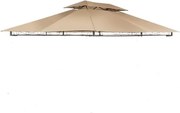 Náhradní střešní plachta k altánu TOPAS 4x3m hnědá taupe 190g/m