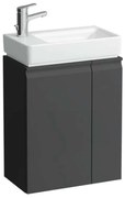 Laufen Pro S - Umyvadlová skříňka s dvířky a boční policí vpravo, 47x28x61 cm, grafit mat H4830010954801