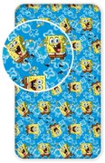 Bavlněné prostěradlo 90 × 200 cm – Sponge Bob "Blue"