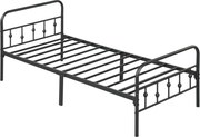 HOMCOM Rám postele pro matraci 200 x 90 cm, skládací rám postele, kovová postel vysoká 82,5 cm, kovový rám postele z kovu, do ložnice, pokoj pro host…