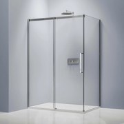 Sprchový kout DX906 FLEX chrom - posuvné dveře Soft-close - ESG 8 mm sklo nano - různé šířky