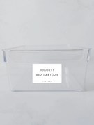 JOGURTY BEZ LAKTÓZY - Samolepka na dózy do lednice, 6 x 4 cm