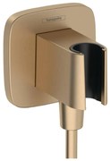 Hansgrohe Fixfit - Sprchové kolínko s držákem, kartáčovaný bronz 26887140