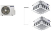 Kazetová Klimatizace Samsung Wind Free 4-Way Mini Cassette 1+2 (2,6kW + 2,6kW) Multi-split R32