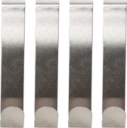Závěsné kovové háčky v sadě 4 ks v leskle stříbrné barvě Fixeo – douceur d'intérieur