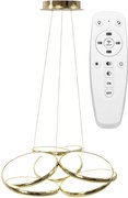 Toolight Moderní stropní svítidlo LED + Ovladač APP794-CP Flat Gold