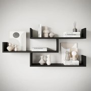MIRJAN 24 | Nástěnná police TRIO 119x55 cm černý grafit | MJ0153