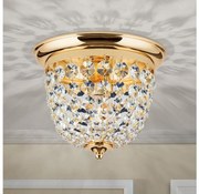 Orion DLU 1840/26-Křišťálové str. svítidlo PLAFOND 1xE27/40W/230V pr.26 cm zlatá