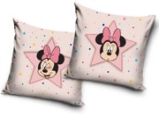 Dekorační povlak na polštář 40x40 Minnie star pink velvet 12 Carbotex