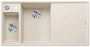 Blanco Axia III 6 - Silgranitový dřez, 100x51 cm, s ovládáním odtoku a příslušenstvím, InFino, jemná bílá 527044