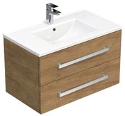 Koupelnová skříňka s umyvadlem SAT Cube Way 80x53x46 cm dub Hickory CUBE46802DHMOD