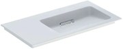 Geberit ONE - Umyvadlo nábytkové 90x48x13 cm, skrytý přepad, bez otvoru pro baterii, vodorovný odtok, KeraTect, bílá 505.013.00.1